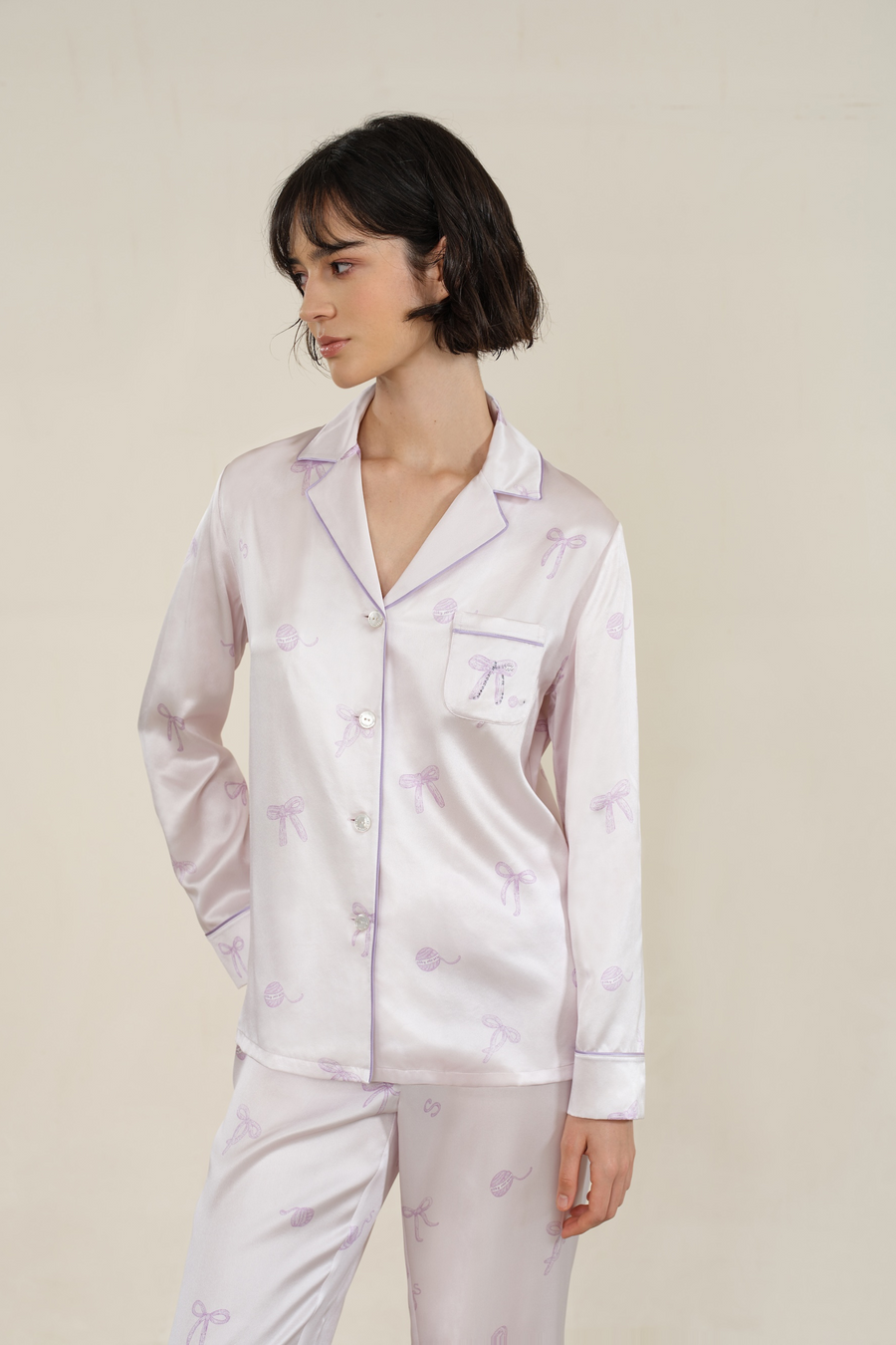 YOYO Silk Bow Pyjama Set – Silky Miracle