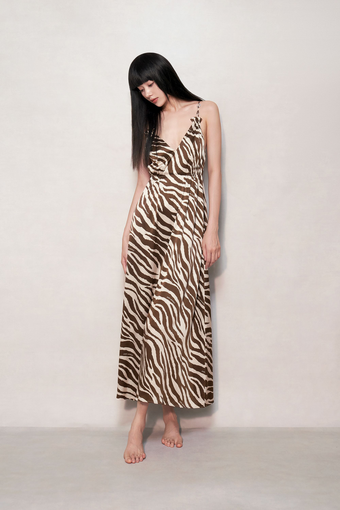 Brown Zebra Silk Nightdress – Silky Miracle