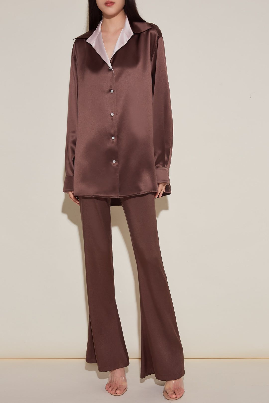 Chocolate Brown Silk Pyjama Set – Silky Miracle